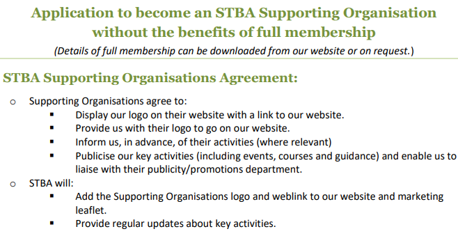 STBA Affiliation – STBA